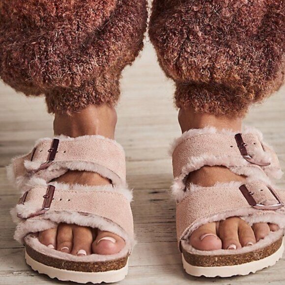 Birkenstock | Shoes | Birkenstock Arizona Shearling Fur Lined Sandals ...
